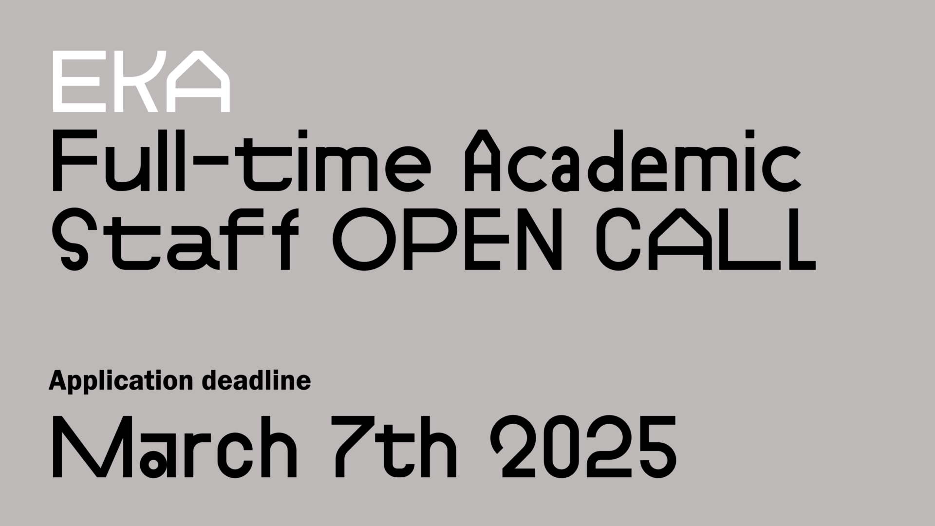 Full-time Academic Staff Open Call — Estonian Academy of Arts
