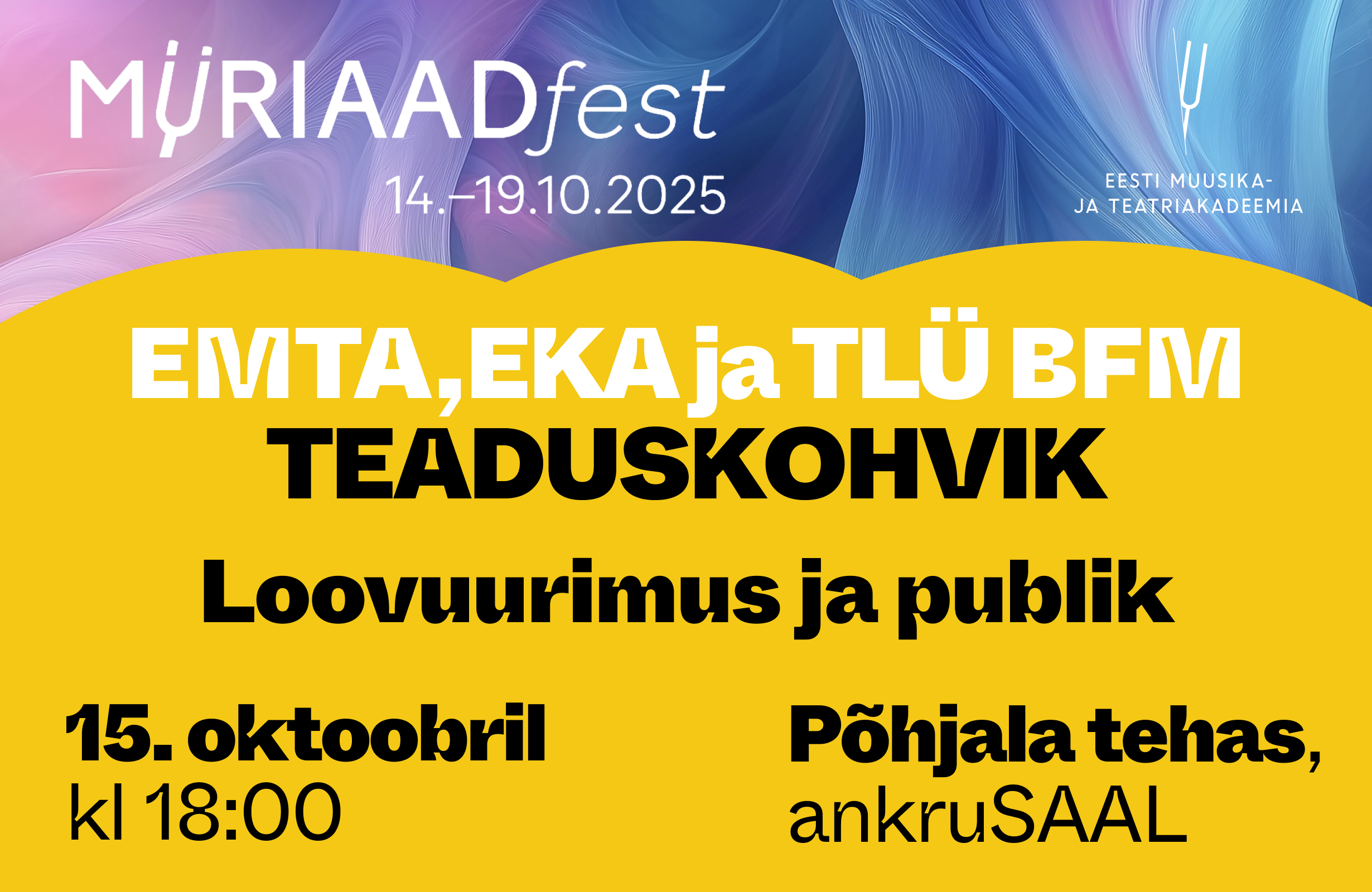 Science Café: “Artistic Research and the Audience” — Estonian Academy of Arts