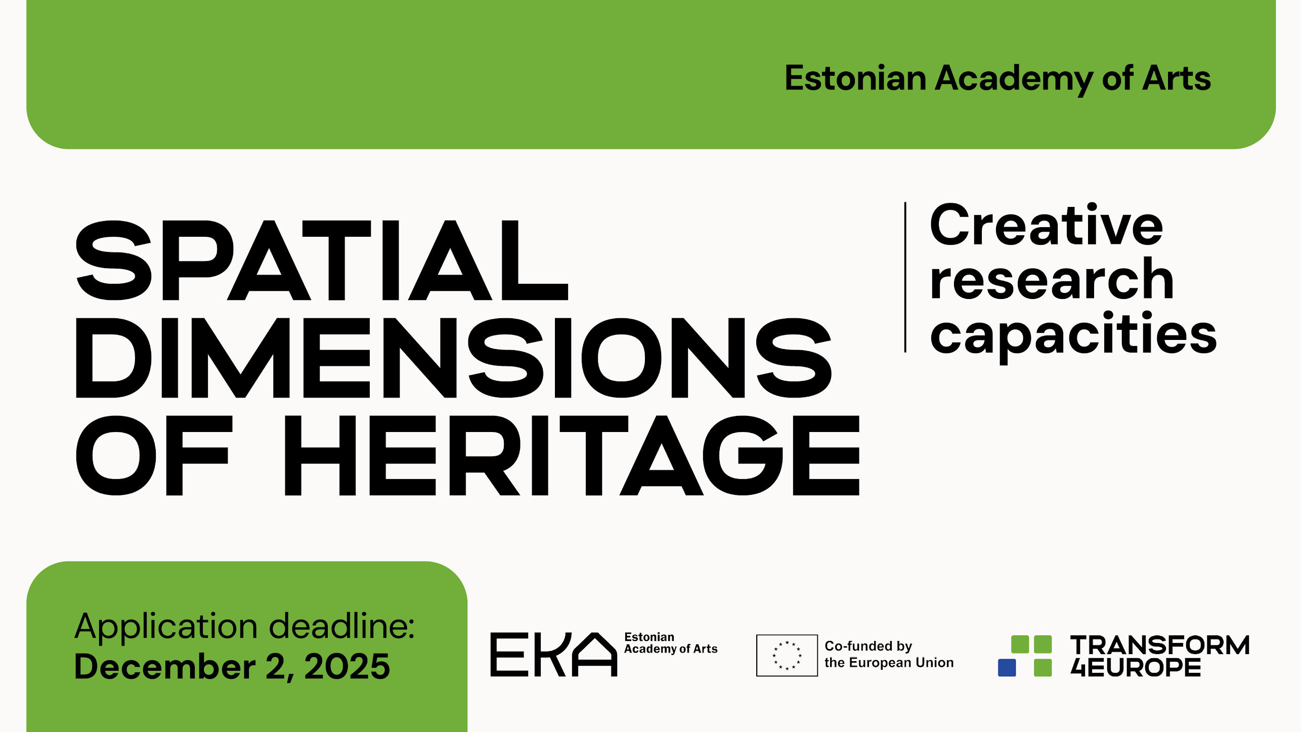 Spatial Dimensions of Heritage | Creative Research Capacities 2026 ...